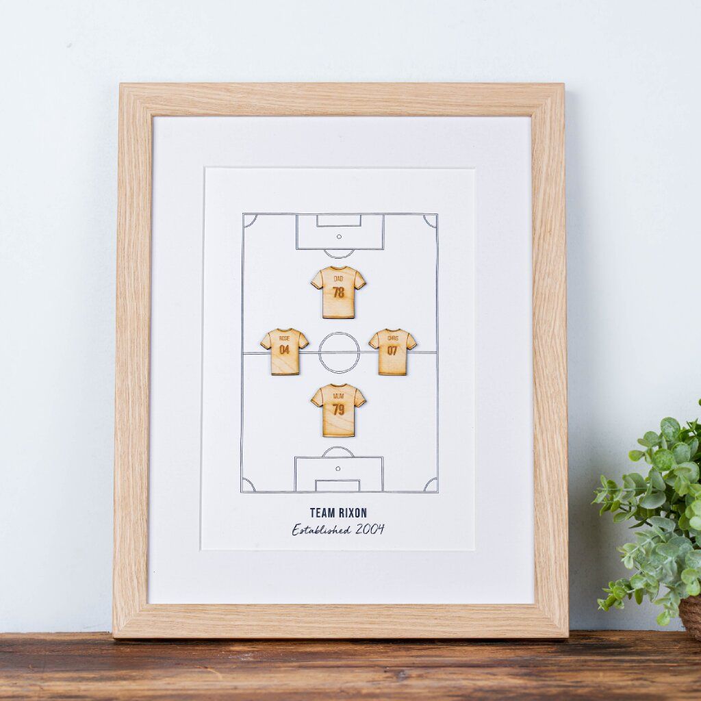 Personalised Family Football Team Print – No Ordinary Gift