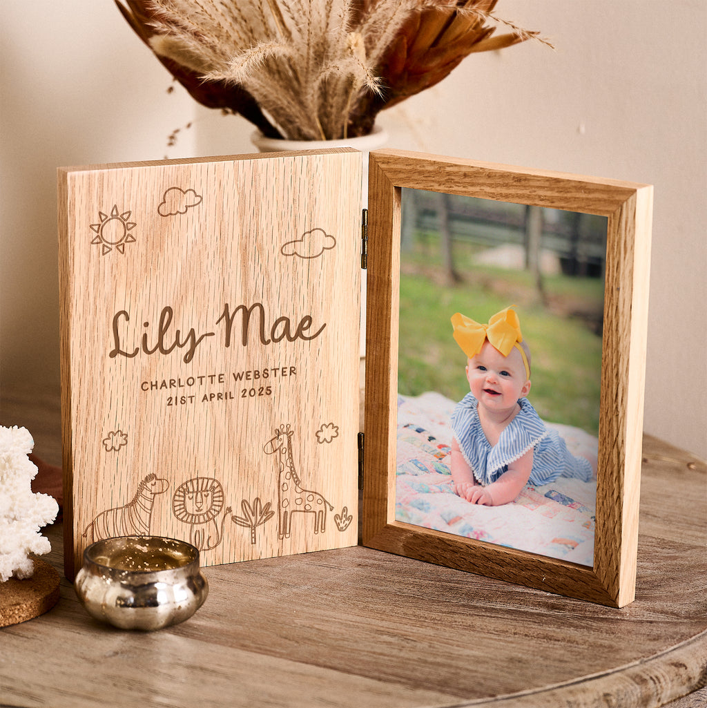 Safari Animals Children's Engraved Photo Frame – No Ordinary Gift