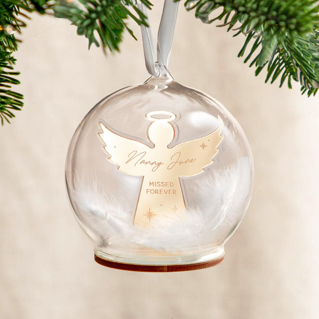 Remembrance Angel Personalised Christmas Bauble – No Ordinary Gift