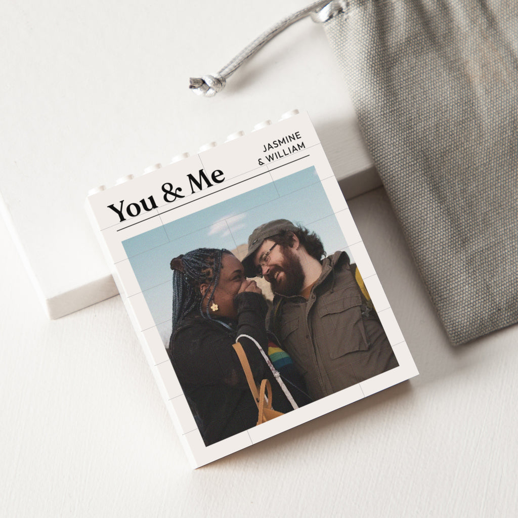 You & Me Personalised Photo Building Block Keepsake – No Ordinary Gift