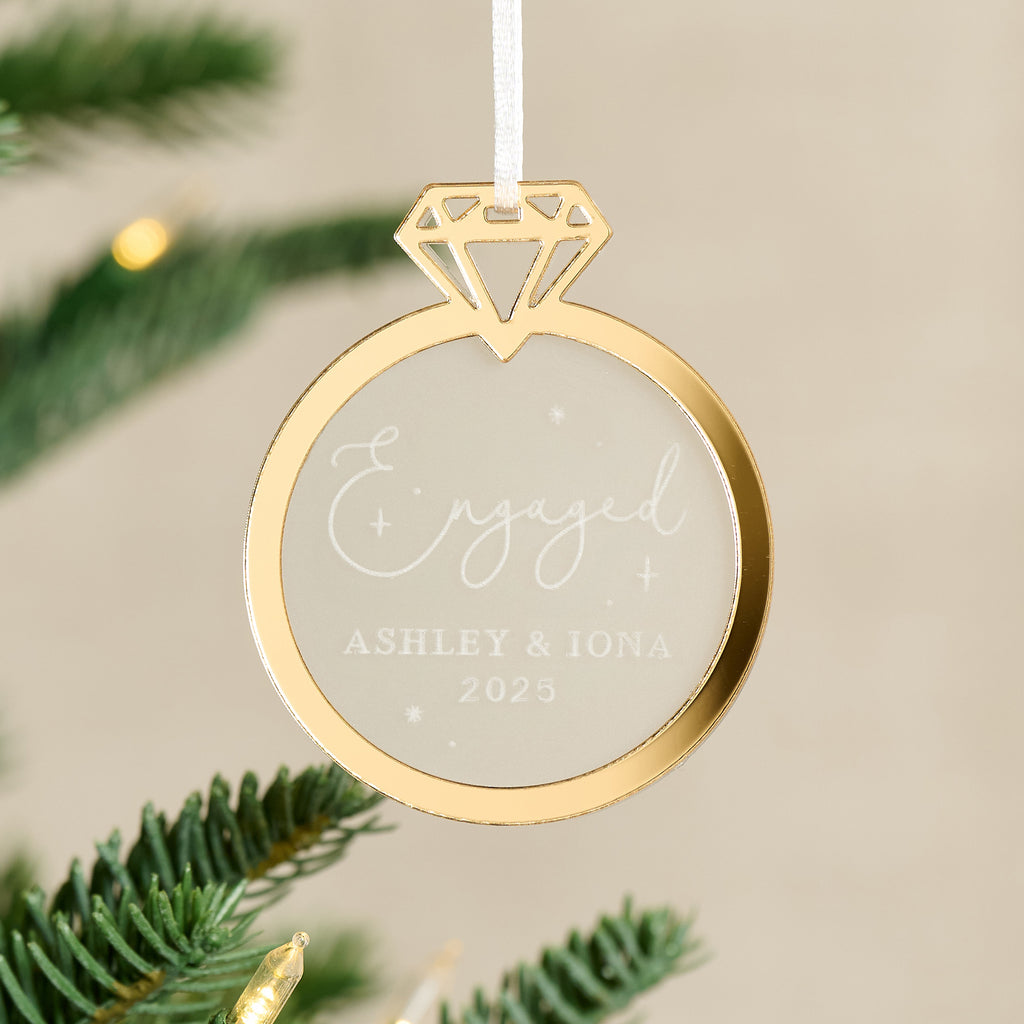 Engagement Ring Christmas Hanging Decoration | Proposal Tree Ornament ...